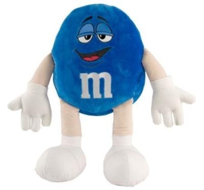 China Medium Blue M&M Stuffed Toys , Lovely Small Plush Animals for Kids for sale