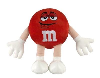 China Red M&M Character Stuffed Animals For Babies , Small Plush Toys for sale