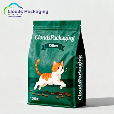 China Pet Food Square Bottom Gusset Packaging Pouch Custom Logo Printing for sale