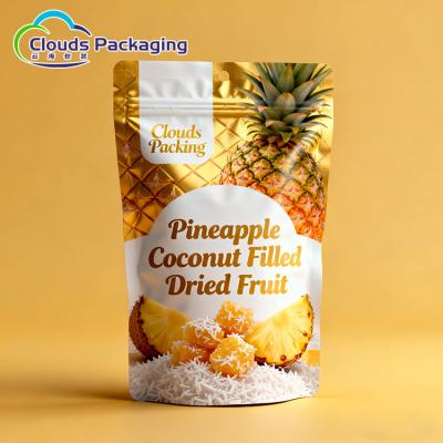 China Custom Logo Ziplock Stand Up Pouches Plastic Packaging Bag for Dried Fruit Snack for sale