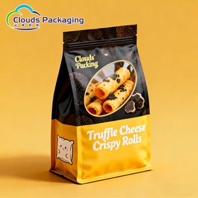 China Customization Square Bottom Bags Stand Up Crisps Food Packaging for sale