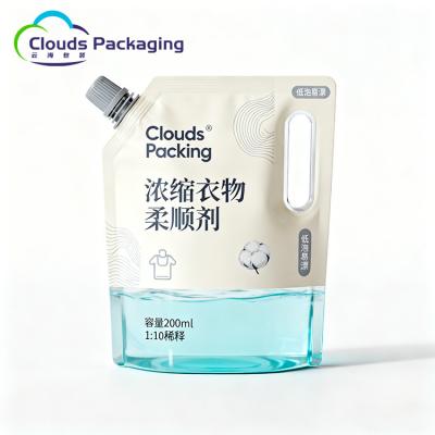 China PET Plastic Spouted Pouches Liquid Cleaner Packaging with Nozzle for sale