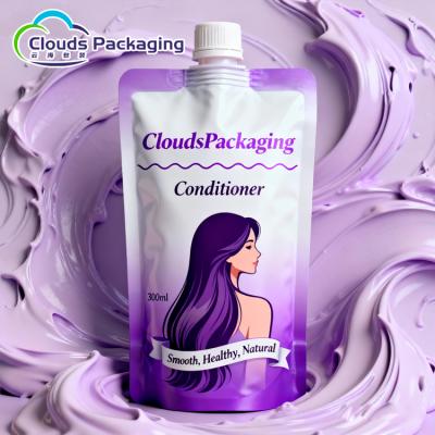 China Cream Plastic Packaging Spout Pouch Custom Food Grade with Nozzle for sale