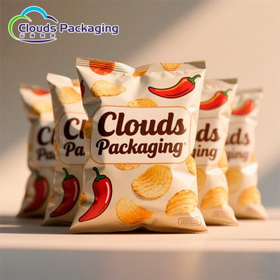 China Chips Packaging Roll Film For Finished Back Seal Snacks Food Packaging Bags for sale