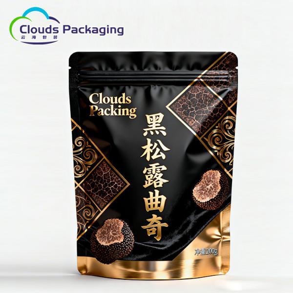 Quality Cookies Standup Food Pouches Custom Gold Silver Foil Stamping Packaging for sale