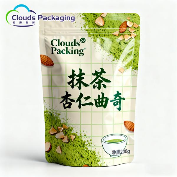 Quality Custom Food Packaging Bags Biscuits Cookies Pudding Stand Up Pouches for sale
