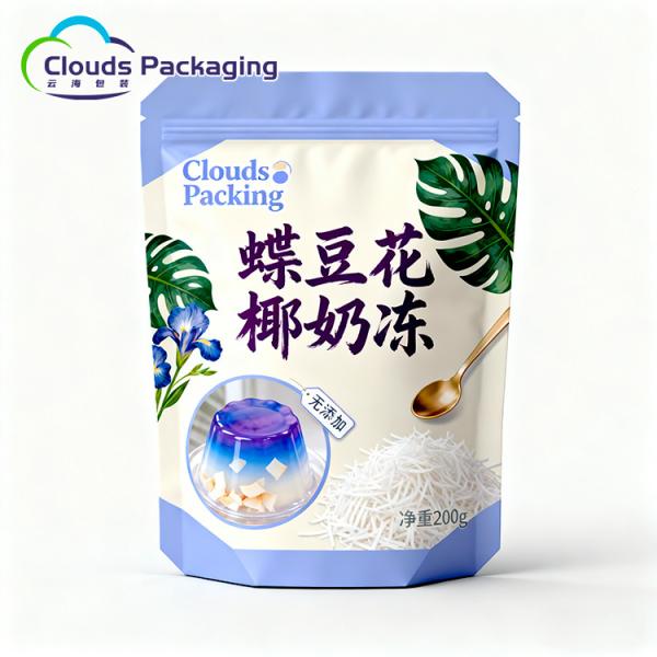 Quality Custom Food Packaging Bags Biscuits Cookies Pudding Stand Up Pouches for sale