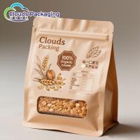 China Custom 8 Side Seal Flat Bottom Stand Up Pouch for Tea Cereal Packaging 121℃ Retort for sale