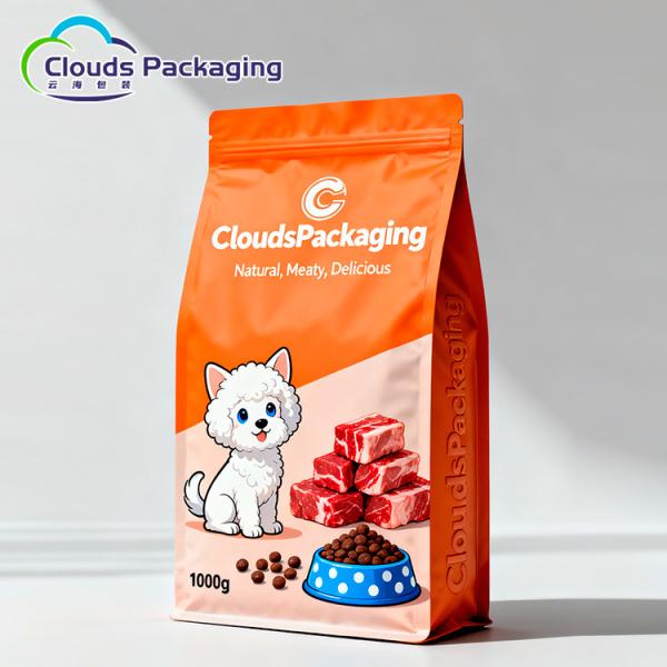 Quality Square Bottom Dog Food Packaging Bag Stand Up Customization for sale