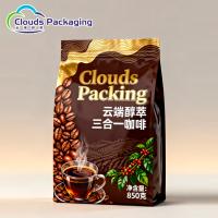 China Ziplock Coffee Bean Flat Bottom Stand Up Pouch with Valve 121℃ Retort for sale