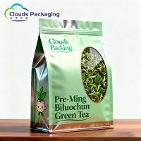 China Custom Logo Flat Bottom Coffee Tea Plastic Bags with Window 121℃ Retort Resistant for sale