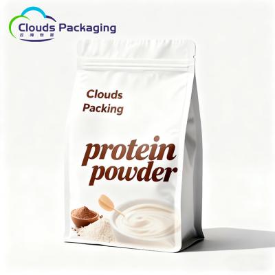 China Square Bottom Plastic Fast Food Packaging Bags Big Custom Logo for sale