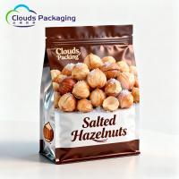 China Custom Logo Flat Bottom Zip Lock Packaging Bags for Hazelnuts Chestnut 121℃ Retort for sale