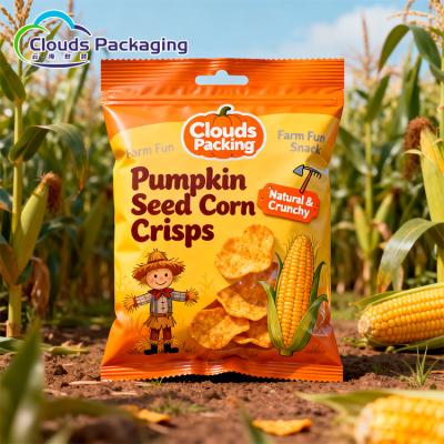 China Corn Chips VMPET Foil Back Seal Bags Custom Printing for Popcorn for sale