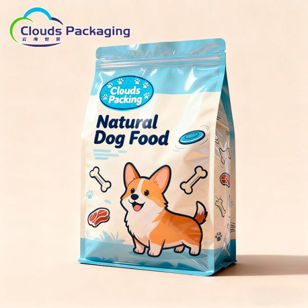 Quality Square Bottom Zipper Dog Pet Food Bags Custom Logo Mylar Resealable for sale