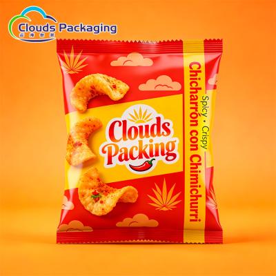 China Plastic Chips Crispy Packaging Back Seal Bags Custom Printing Food Grade for sale