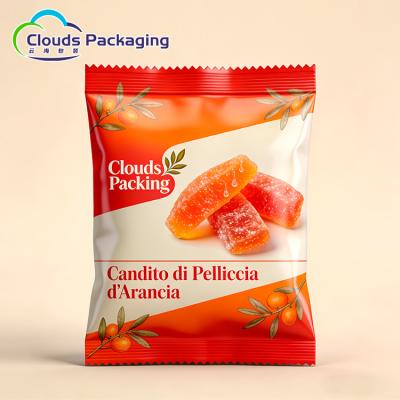 China Custom Fruit Jelly Plastic Back Seal Bags Crispy Food Packaging Sachet for sale