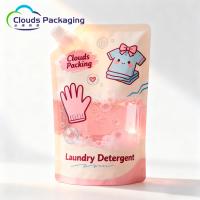China Custom Printed Laundry Detergent Spouted Pouches with Transparent Window 121℃ Retort Resistant for sale