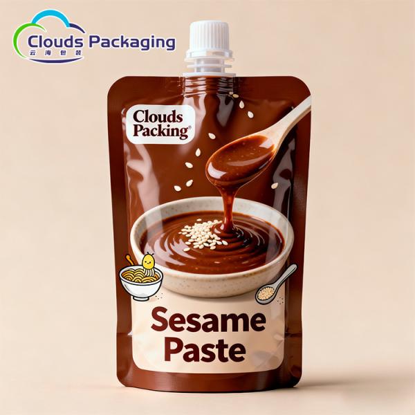 Quality Custom Printed Spout Pouches Standing Packaging Bag for Porridge for sale