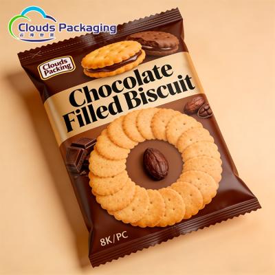 China Customized Biscuit Packaging Bags Food Grade Back Seal Bags For Snack Biscuit Packaging for sale