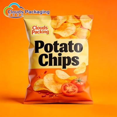 China Customized Food Grade Chips Packaging Bags Back Seal Bags Snack Crisps Packaging for sale