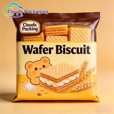 China Food Grade Back Seal Bags With Clear Window Customized Packaging Bag For Biscuit for sale