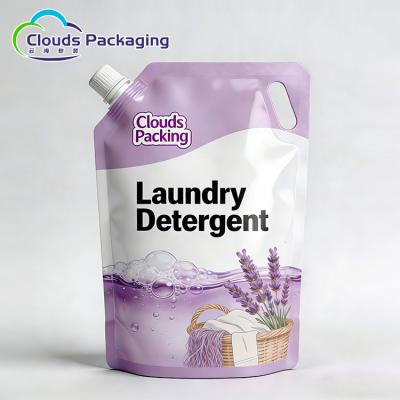 China Customized Liquid Packaging Stand Up Pouch with Spout For Laundry Detergent for sale