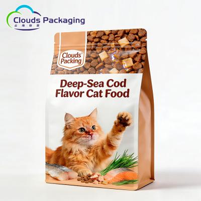 China Custom Cat Food Bag Large Capacity Food Grade Stand Up Pouch With Zipper for sale
