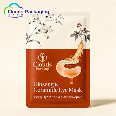 China Custom Cosmetic Facial Eye Mask Packaging Bag Three Side Seal Bag Heat Seal Packaging Bag for sale