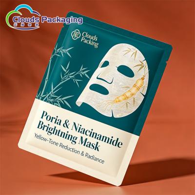 China Custom Facial Mask Packaging Bag 3 Side Seal Leak Proof Packaging Pouch for sale