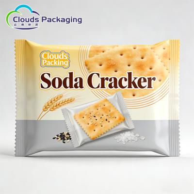 China Factory Directly Sell Cracker Cookies Biscuit Bags Back Seal Packaging Bags for Automatic Packaging Machine for sale