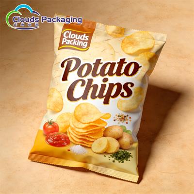 China Laminated Snack Food Grade Chips Wrapper Back Seal Pouch Custom Printed Packaging Plastic Bags for sale
