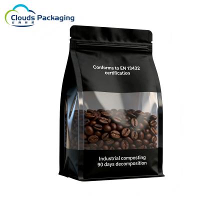 China Customizable Clear PE Resealable Coffee Bean Packaging Bags Storage Zipper Lock Mylar Bag for sale