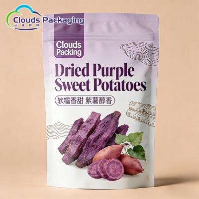 China Sweet Potato Sticks Packaging Bags Water Proof Zipper Stand up Pouch Customized Pouch With Ziplock for sale
