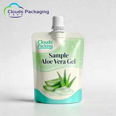 China Custom Refillable Packaging Plastic Spout Pouch Stand up Gel Packaging Bag Lotion Hand Cream Nozzle Bag for sale