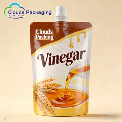China Anti-Corrosion Custom Printing Liquid Packing Bags Plastic Stand up Spout Pouch Bag for Vinegar for sale