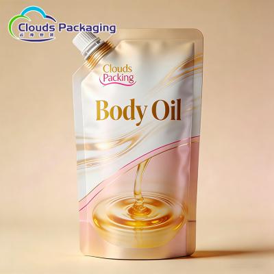 China Custom Stand Up Bag Refillable Packaging Plastic Spout Pouch Liquid Packaging Bag Lotion Cream Nozzle Bag for sale