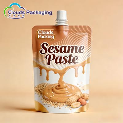 China Liquid Reusable Sauces Squeeze Pouches VMPET  Liquid Storage Gravure Printing Spout Pouch for Packaging for sale