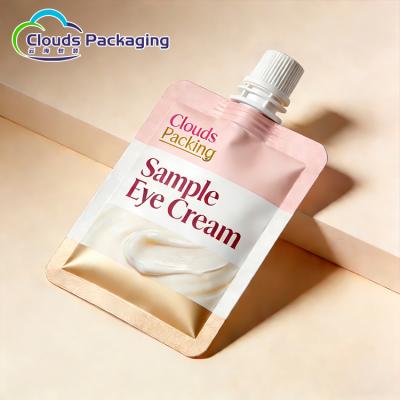 China Custom Shape Spout Bag 50ml Matte Foundation Pouch Refill Spout Pouch Packaging Bag for Cosmetics Sample for sale