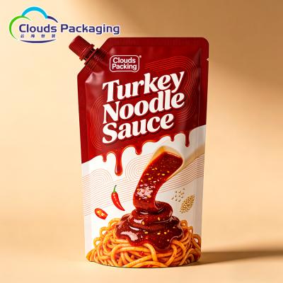 China Wholesale Customized Printing Spout Pouch Plastic Sauce Beverage Reusable Food Grade Packing Bag for sale