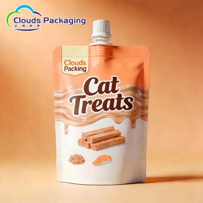 China Moisture-Proof and Anti-Corrosion Spout Pouch Cat Wet Food Bags Plastic Stand-Up Packaging Bag for sale