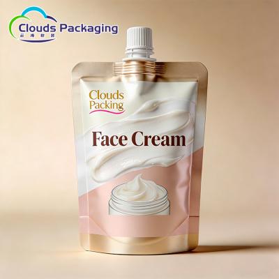 China Resealable Spout Pouches Flexible Plastic Packaging for Face Cream for sale