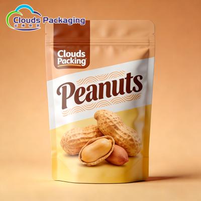 China Hot Selling Custom Stand Up Bag Recyclable Packaging Bag Zipper Lock Mylar Stand up Pouches Packaging for Peanuts for sale