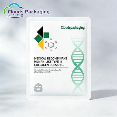 China Eco Friendly Plastic Bag Polyethylene Material Packaging Bags Aluminized Plastic Packaging Bags Embossing Beautiful Facial Mask Bag for sale