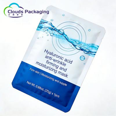 China Heat Sealable Mylar Biodegradable Cosmetic Sample Bags Wholesale Mini Sachet Pouch for Facial Mask Essential Oil Facial Cleanser for sale