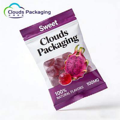 China Small Back Seal Packaging PE Biodegradable Tear Bags Heat Seal Packaging Bags for Individual Candy for sale