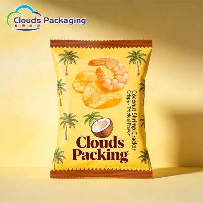 China Factory Wholesale Packaging Bags For Business PVC Food Packaging Pouch Plastic Printed Laminated Back Sealed Bag for Chips with Security Features for sale