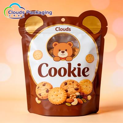 China Custom Printing Unique Shape Mylar Bag Cookies Packaging Special-shape Plastic Mylar Bag Zipper Pouch Packaging for sale