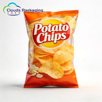 China Food Grade Sachet Aluminum Foil Sealing Plastic Bag Potato Chips Bag Plastic Heat Seal Back Seal Pouch for Puffed Food for sale