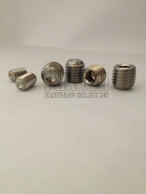 China Stainless steel 316 knurled cup point set screws cold formed fasteners for sale